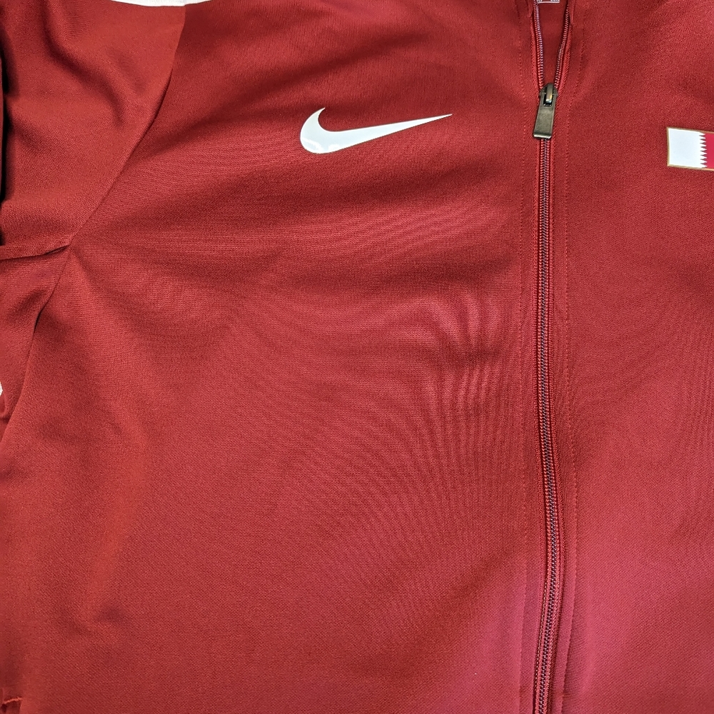 Nike Pro Elite Team Qatar Running Red White Track Jac… - Gem